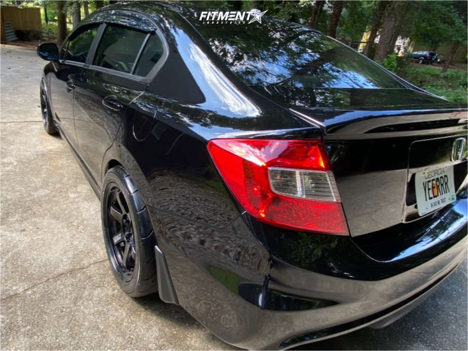 2012 Honda Civic Si with 18x8.5 Volk Te37 Saga and Falken 245x40 on ...