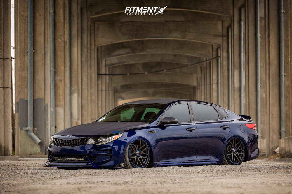 2016 Kia Optima EX with 20x8.5 Curva C7 and Toyo Tires 225x35 on Air ...