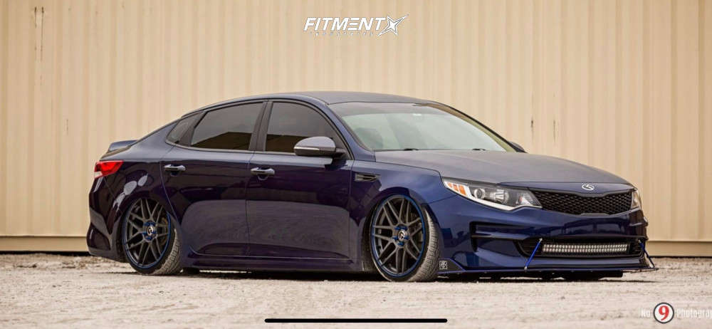2016 Kia Optima EX with 20x8.5 Curva C7 and Toyo Tires 225x35 on Air ...