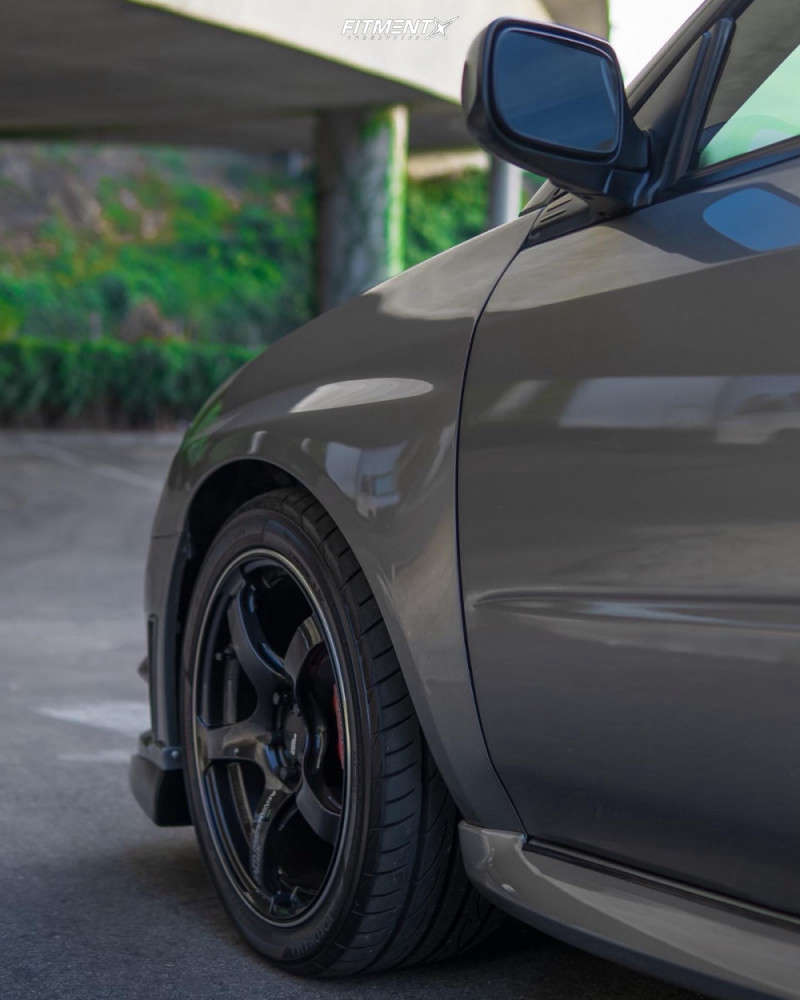 2006 Subaru Impreza WRX with 17x8 Advan Racing TC4 and Yokohama 245x40 ...