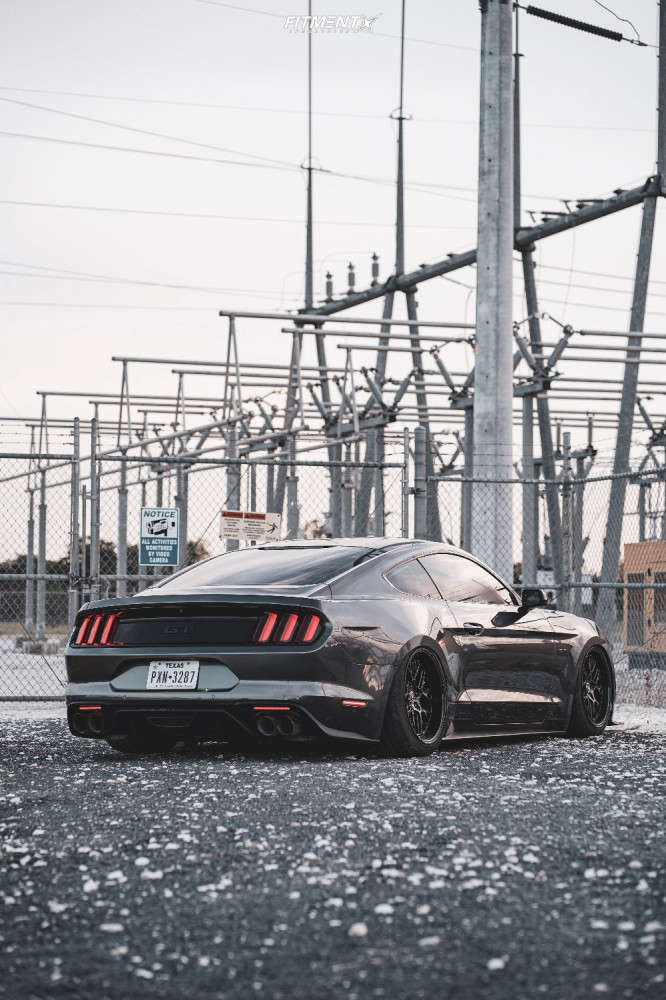 2015 Ford Mustang GT with 19x9.5 ESR Cs11 and Yokohama 245x35 on Air ...