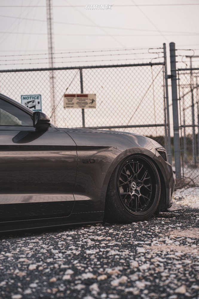 2015 Ford Mustang GT with 19x9.5 ESR Cs11 and Yokohama 245x35 on Air ...