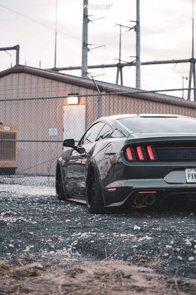 2015 Ford Mustang GT with 19x9.5 ESR Cs11 and Yokohama 245x35 on Air ...