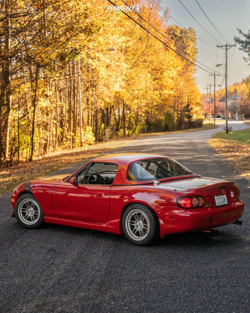 2001 Mazda Miata Base with 15x8.5 Enkei Rpf1 and Bridgestone 205x50 on ...