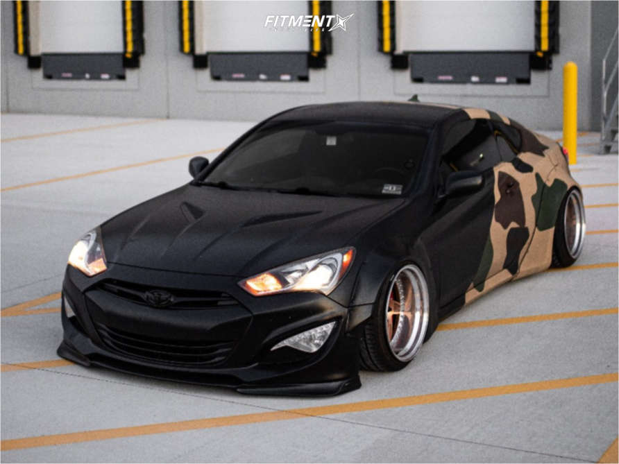 2014 Hyundai Genesis Coupe 2.0T R-Spec with 18x11 Art In Motion Ma5 and Federal 265x35 on Air ...