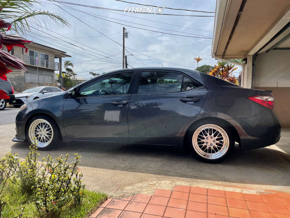 2016 Toyota Corolla S with 17x8.5 ESR Sr05 and Vercelli 245x45 on Coilovers | 1960845 | Fitment ...