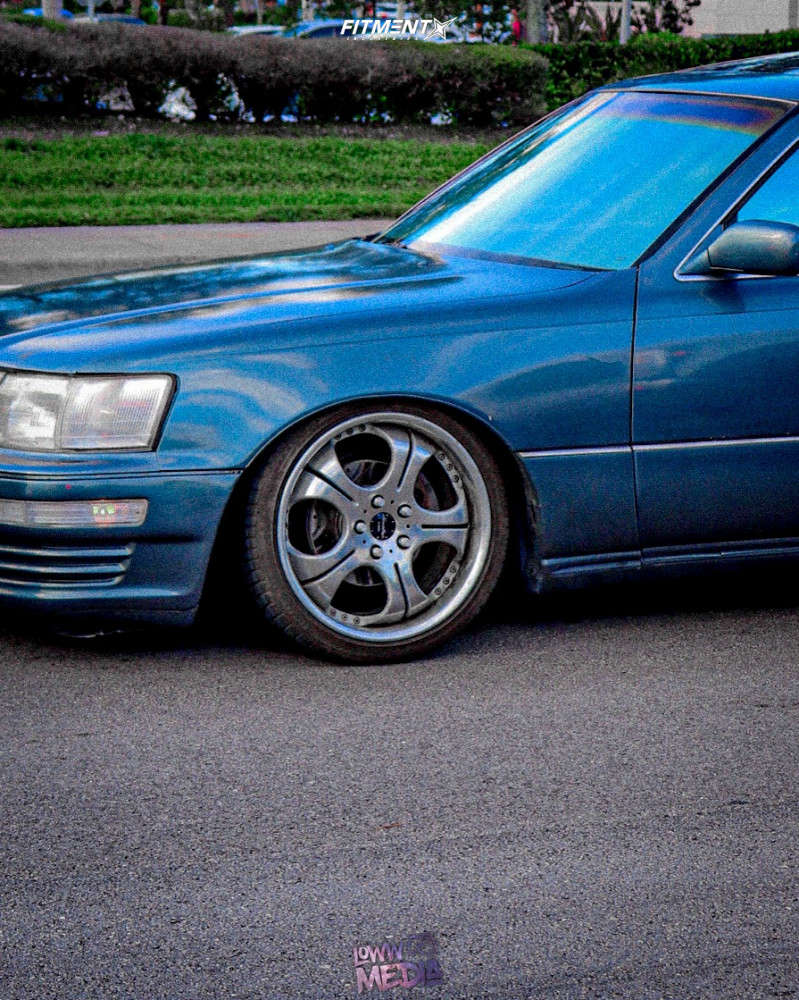 1990 Lexus LS400 Base with 18x8.5 Work Euroline N2 and Achilles 215x35 ...