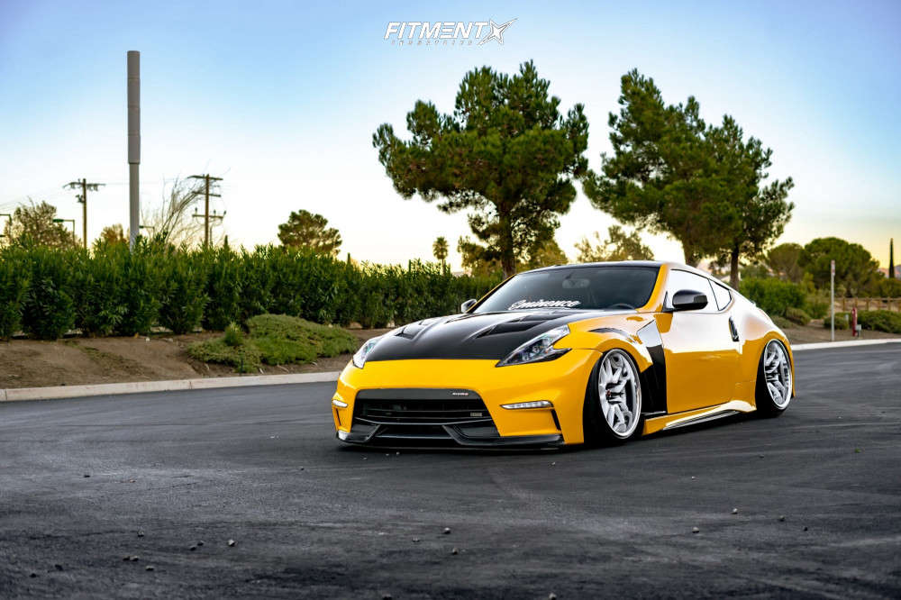2017 Nissan 370Z Nismo Tech with 19x10.5 Work Emotion Cr 2p and Hankook 235x35 on Air Suspension ...