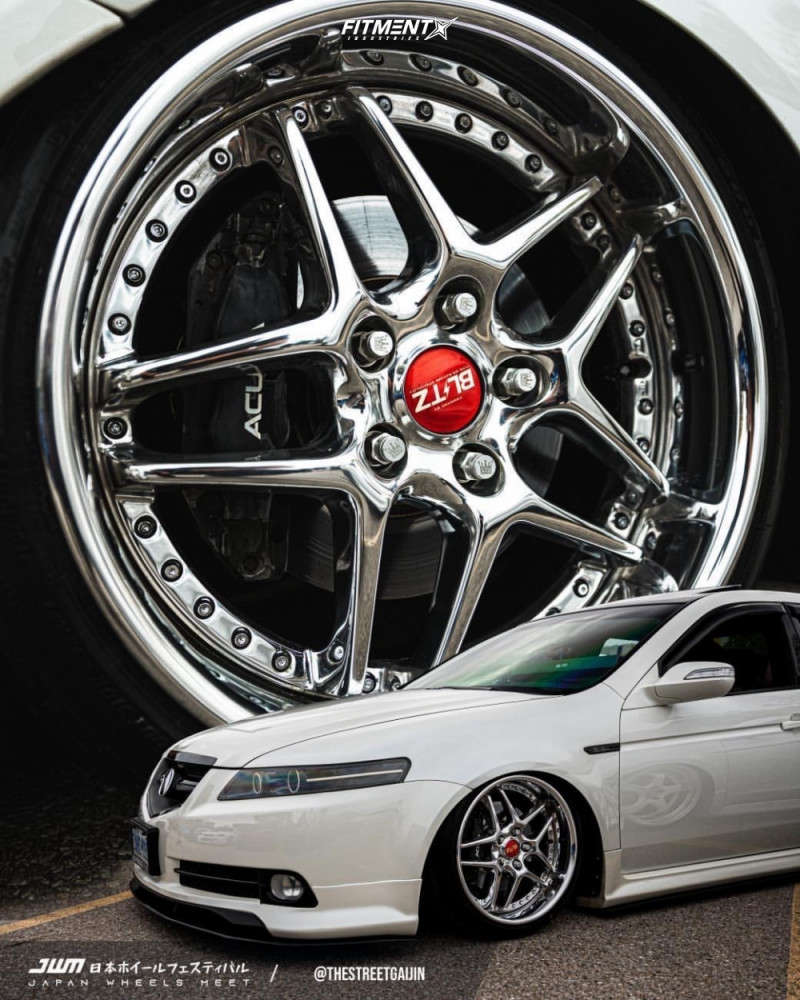 2007 Acura TL Type-S with 18x8 Blitz Type 03 and Firestone 215x40 on ...