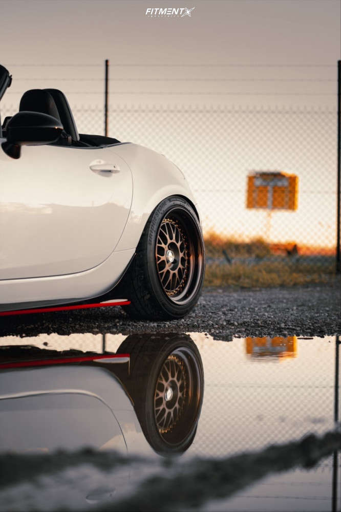 2015 Mazda MX-5 Miata GT with 17x9 Work Meister M1 3p and Bridgestone ...