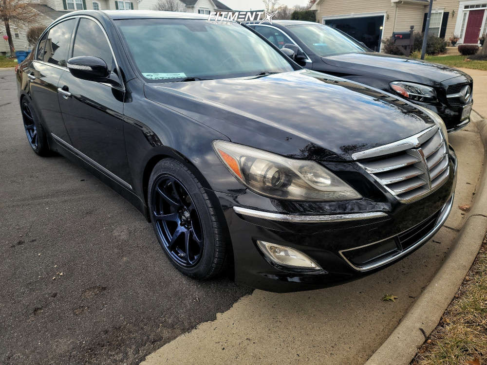 2012 Hyundai Genesis 5.0 R-Spec with 18x9.5 Motegi Mr154 and Vercelli ...