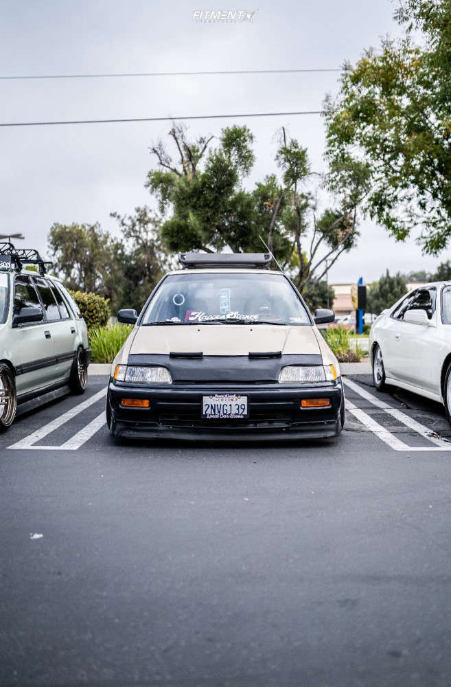 1989 Honda Civic Wagovan with 16x8 Diamond Racing Smoothie and Federal ...