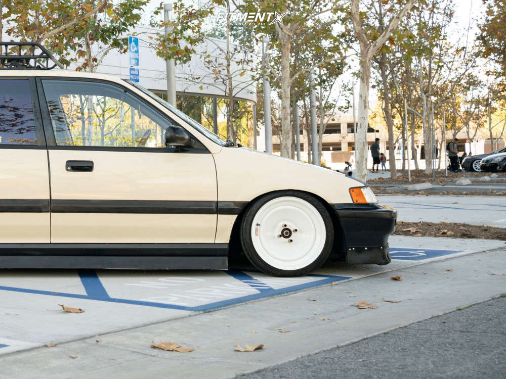 1989 Honda Civic Wagovan with 16x8 Diamond Racing Smoothie and Federal ...