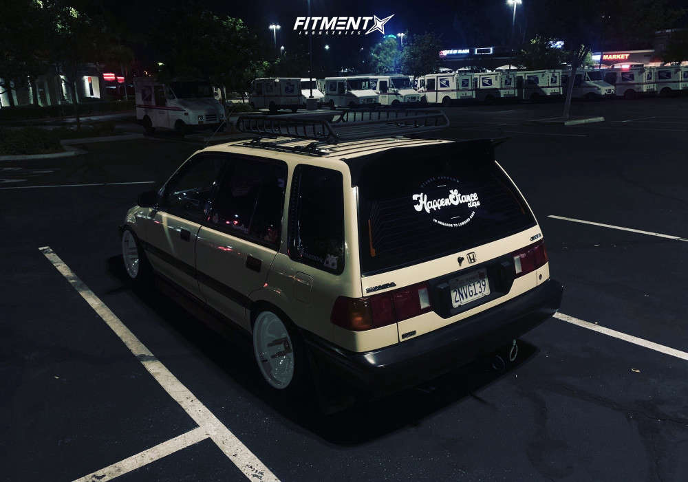 1989 Honda Civic Wagovan with 16x8 Diamond Racing Smoothie and Federal ...