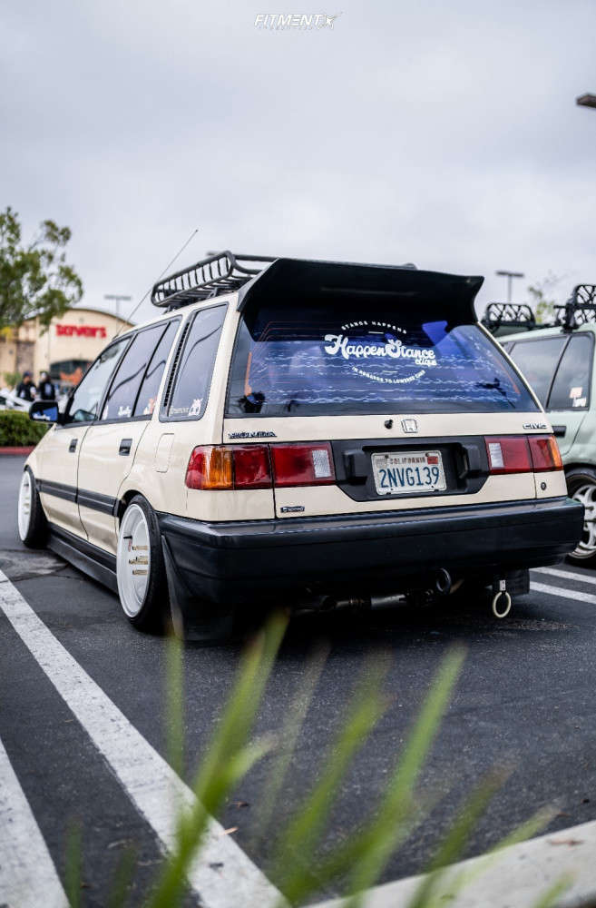 1989 Honda Civic Wagovan with 16x8 Diamond Racing Smoothie and Federal ...