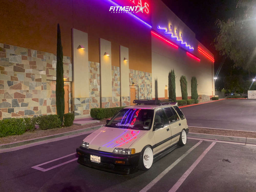 1989 Honda Civic Wagovan with 16x8 Diamond Racing Smoothie and Federal ...