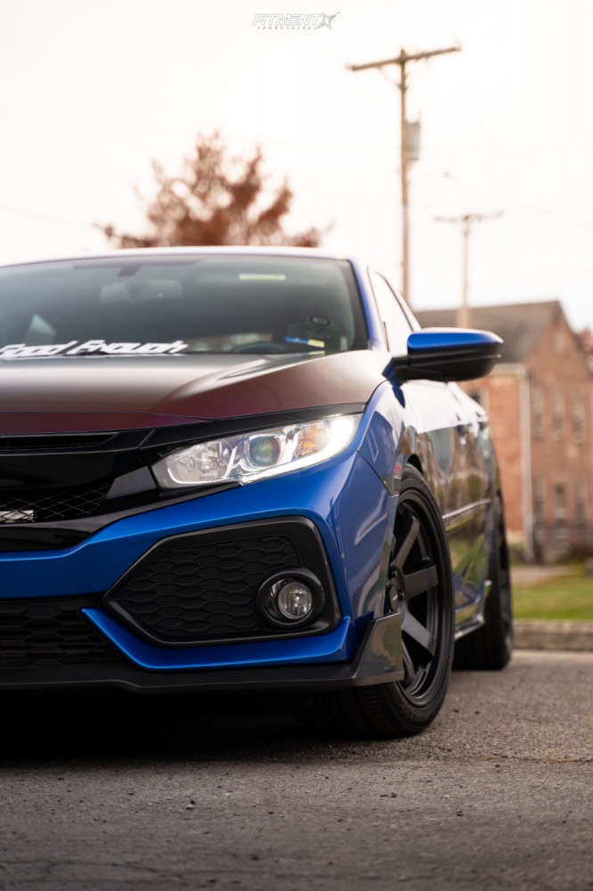 2017 Honda Civic Sport with 18x9.5 AVID1 Av6 and Yokohama 255x40 on ...