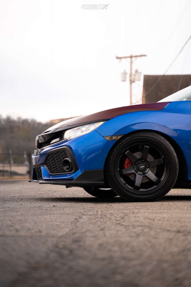 2017 Honda Civic Sport with 18x9.5 AVID1 Av6 and Yokohama 255x40 on ...