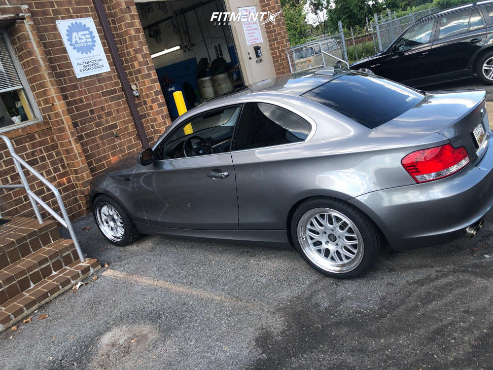 2011 BMW 128i Base with 18x8.5 ESR Cr1 and Vercelli 255x35 on Stock ...