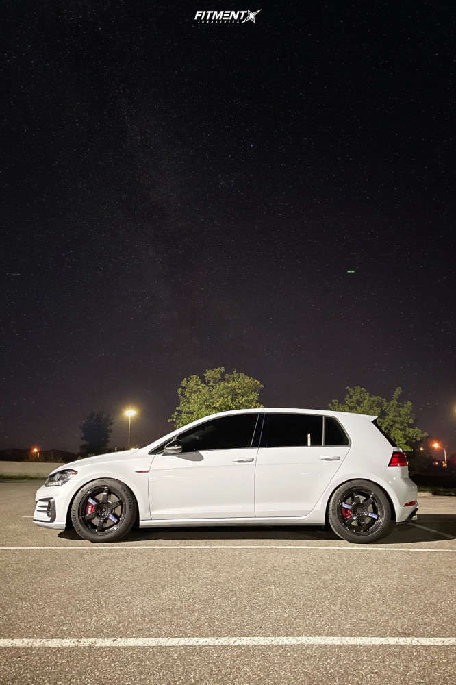 2019 Volkswagen GTI Base with 17x8.5 Volk Te37sl Black Edition Ii and ...