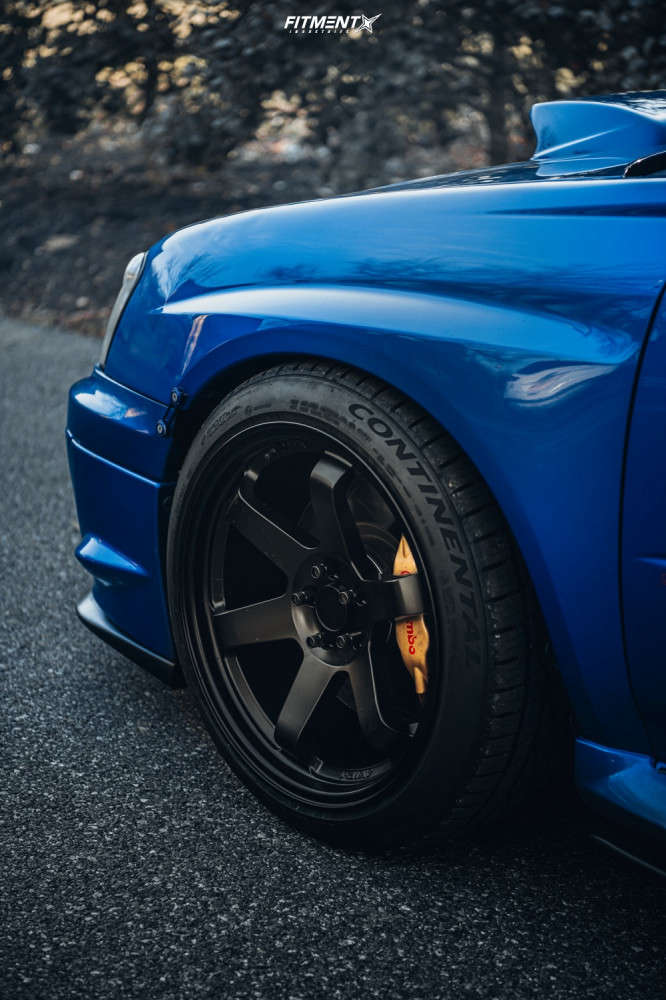 2004 Subaru Impreza WRX STI with 18x9.5 ADV.1 Av06 and Continental ...