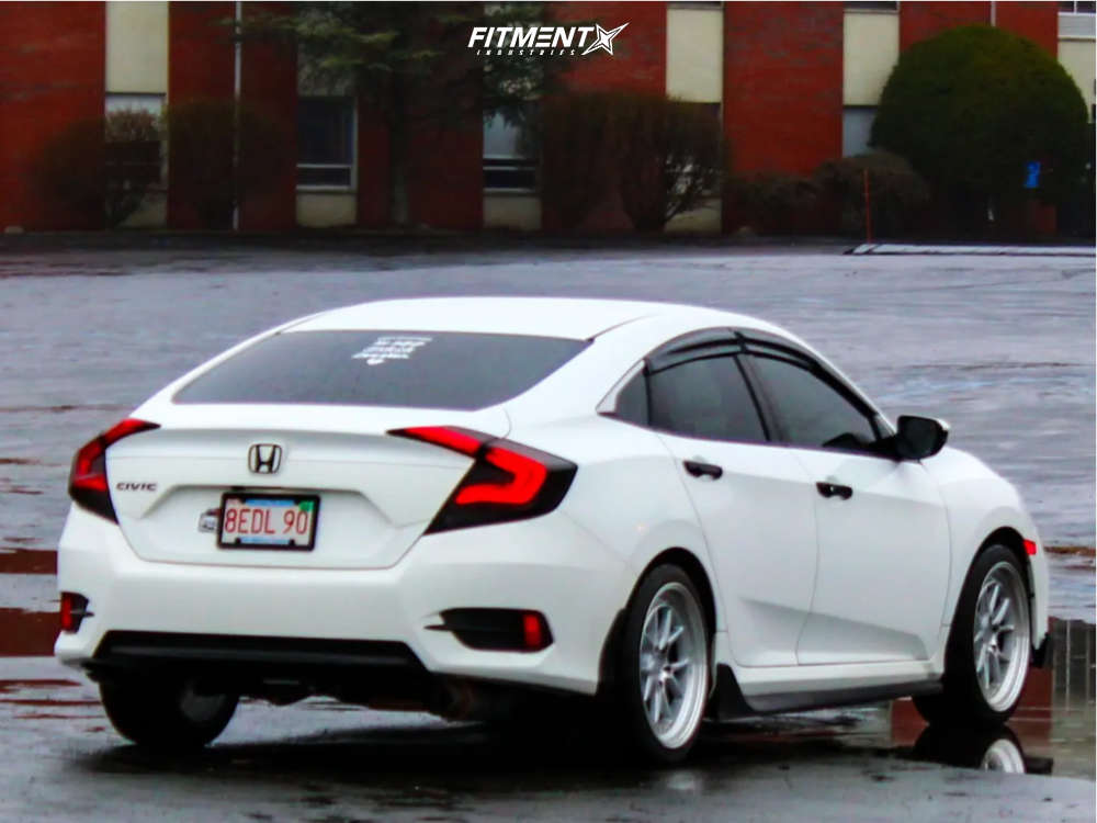 2018 Honda Civic LX with 18x9.5 Aodhan Ds08 and Yokohama 225x40 on ...