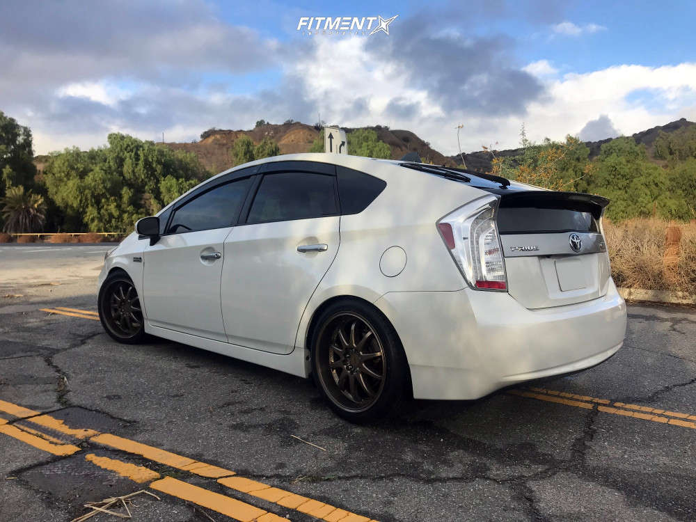 White Prius Black Rims