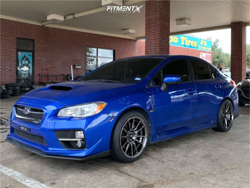 2015 Subaru WRX Premium with 18x9.5 Cosmis Racing R1 and Federal 225x30 ...
