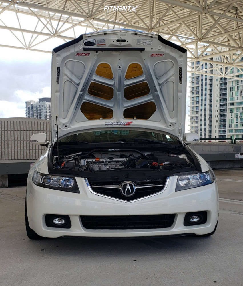 2004 Acura TSX Base with 17x8 Motegi Mr131 and Falken 245x45 on Coilovers | 2018514 | Fitment ...