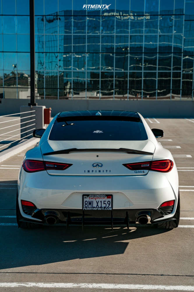 2019 INFINITI Q60 Red with 19x9.5 ESR Forged Es10 and Falken 255x35 on Stock Suspension ...