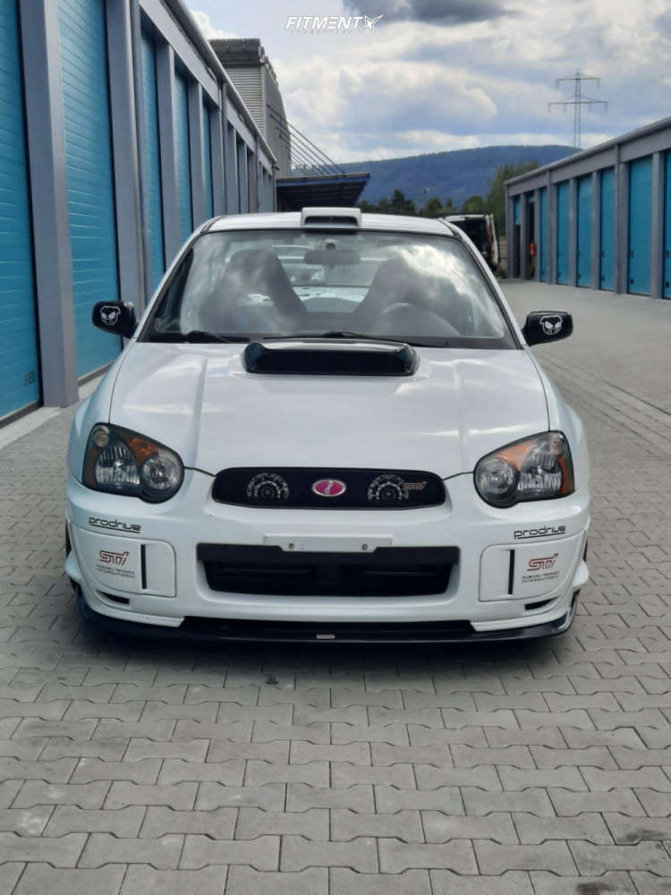 2004 Subaru Impreza WRX STI with 18x8.5 Japan Racing Jr11 and Michelin ...