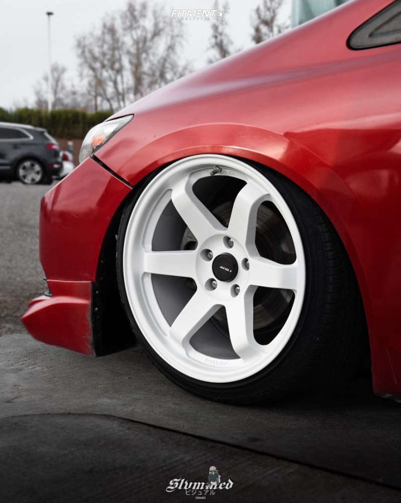 2013 Honda Civic Si with 18x9.5 AVID1 AV6 and Firestone 215x35 on Air ...