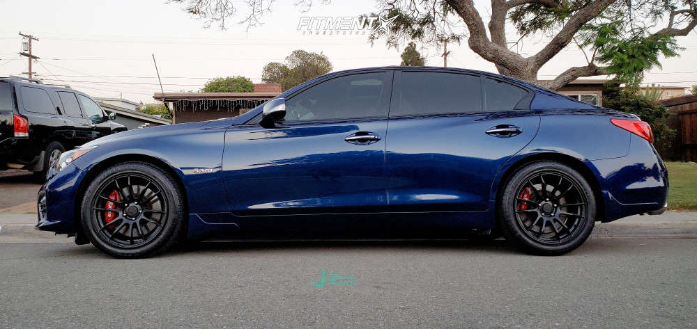 2017 INFINITI Q50 Red Sport 400 with 18x8.5 AVID1 AV20 and Firestone ...