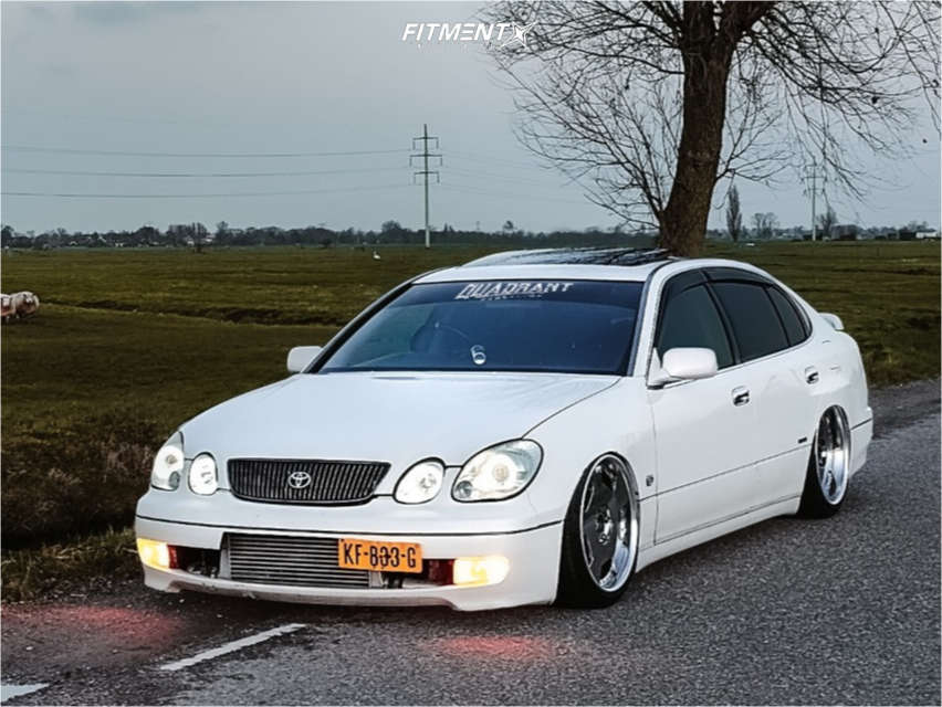 1997 Toyota Aristo Vertex with 19x10.5 Work Euroline and Pirelli 245x30 ...