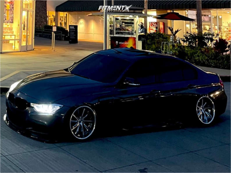 2014 BMW 335i Base with 18x9.5 Weds Vishnu and Nankang 225x35 on Air ...