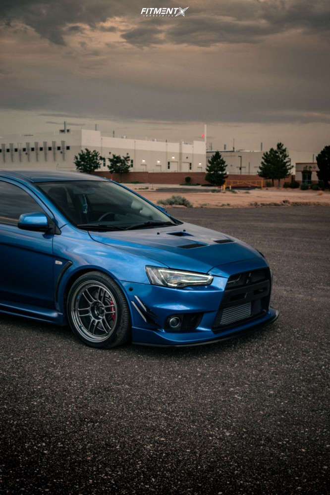 2010 Mitsubishi Lancer Evolution GSR with 18x9.5 Enkei Rpf1 and ...