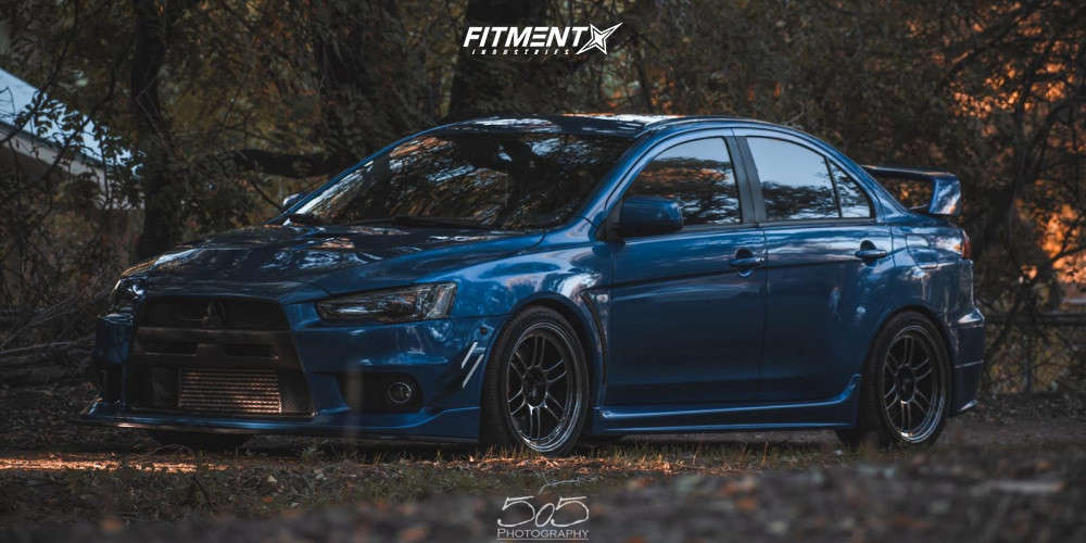 2010 Mitsubishi Lancer Evolution GSR with 18x9.5 Enkei Rpf1 and ...