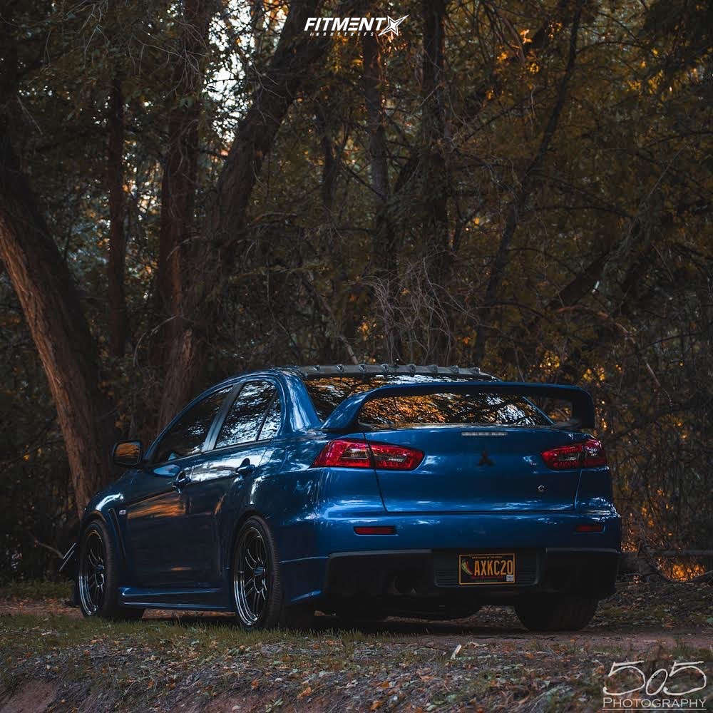 2010 Mitsubishi Lancer Evolution GSR with 18x9.5 Enkei Rpf1 and ...