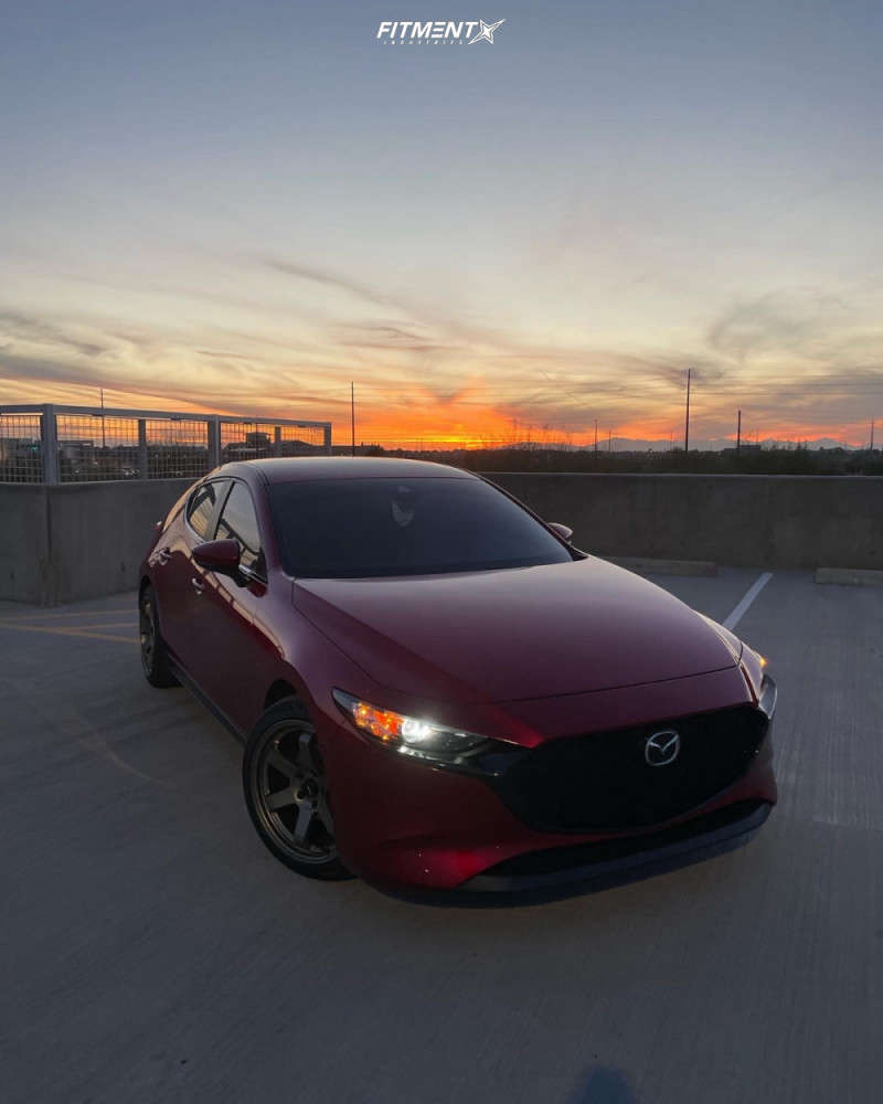 2020 Mazda 3 Base with 18x8.5 AVID1 AV6 and Hankook 215x45 on Stock ...