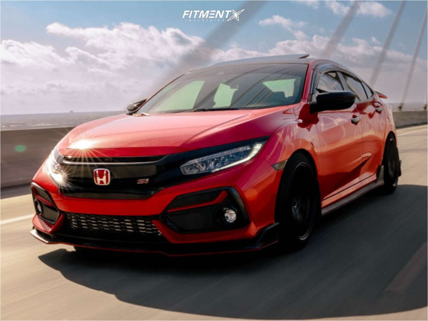 2020 Honda Civic Si with 18x9.5 Enkei Tsr-x and Continental 245x45 on ...