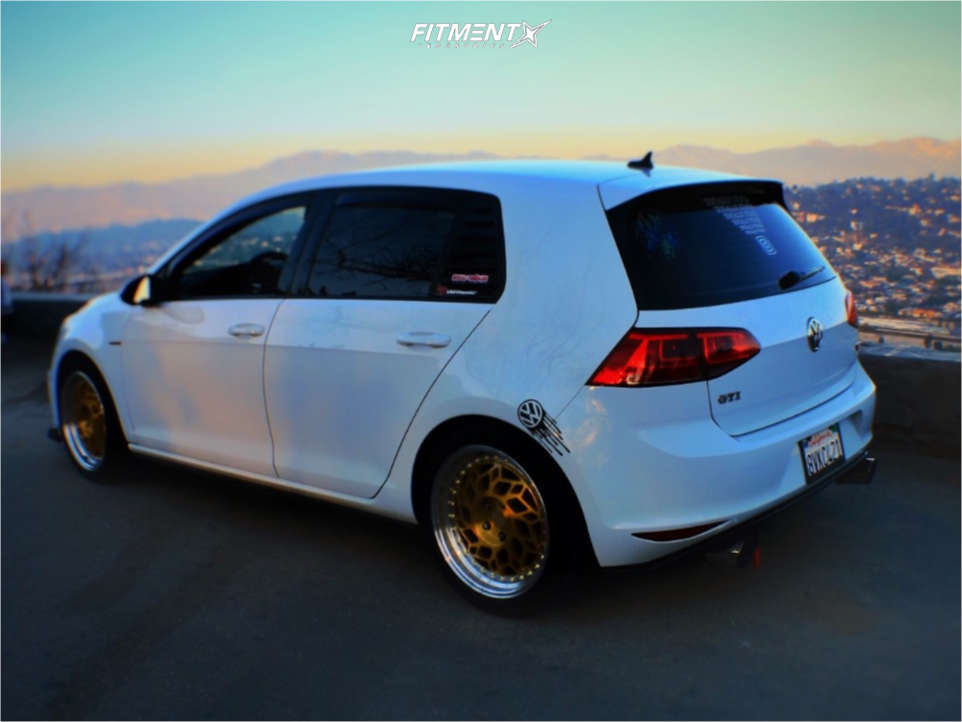2017 Volkswagen GTI S with 18x8.5 F1R R32 and Vercelli 215x35 on Stock ...