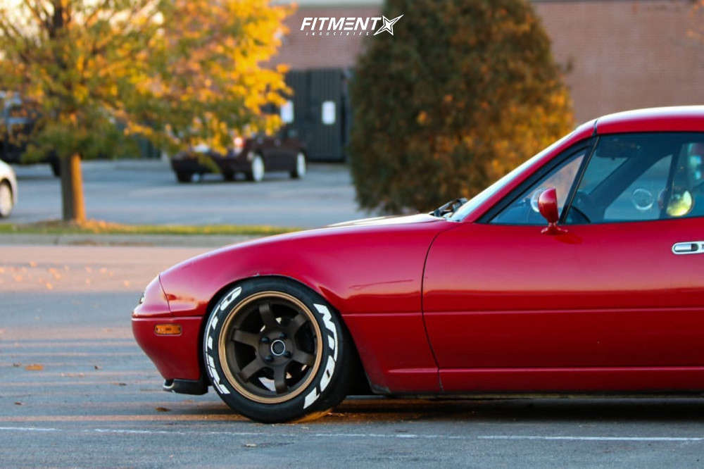 1991 Mazda Miata SE with 15x9 Rota Grid and Nitto 225x45 on Coilovers ...