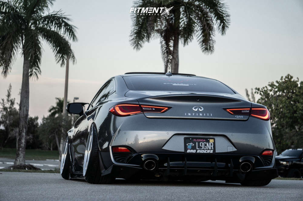 2021 INFINITI Q60 Luxe with 19x10.5 GMR GS-107 Directional and Achilles 245x35 on Air Suspension ...