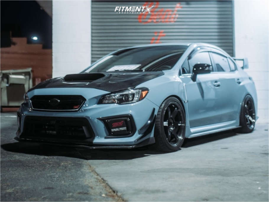 2019 Subaru WRX STI Base with 18x9.5 Volk Te37sl and Kumho 265x35 on ...