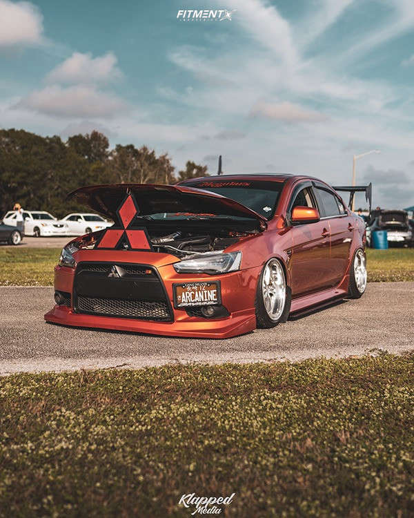 2010 Mitsubishi Lancer Ralliart with 18x10 Work VSKF and Ohtsu 235x45 ...