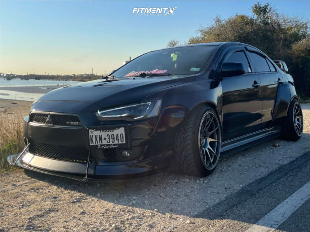 2009 Mitsubishi Lancer GTS with 18x10.5 ESR Sr13 and Federal 255x35 on ...