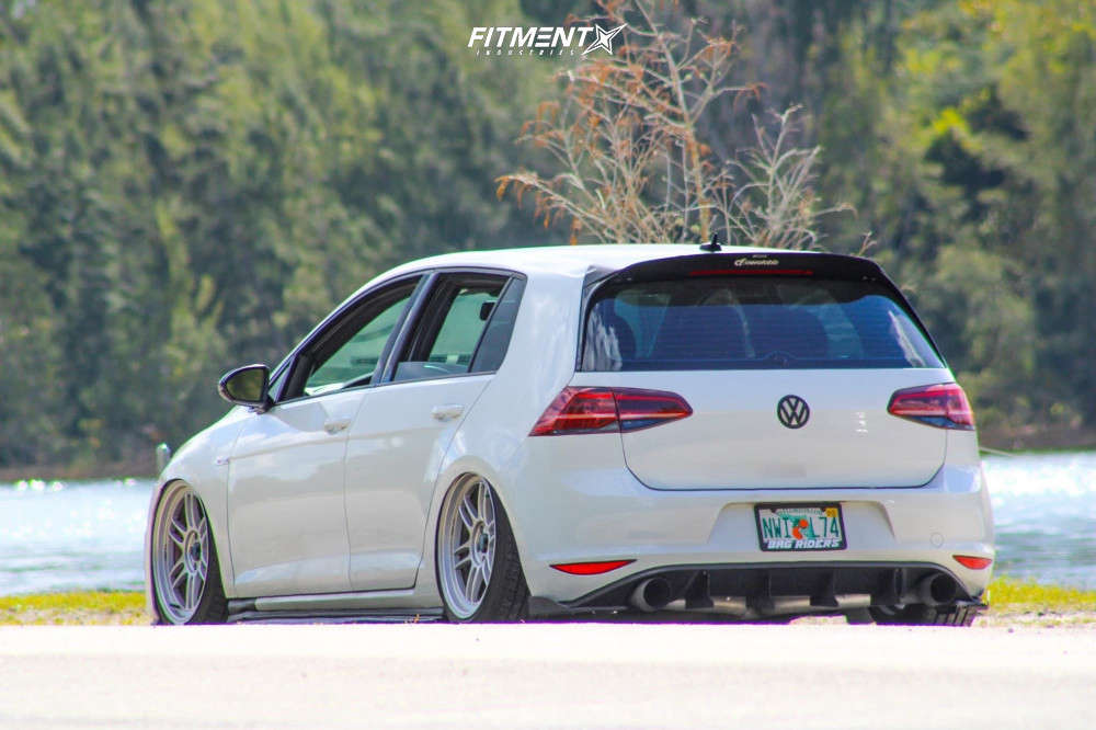 2017 Volkswagen GTI S with 18x9 Enkei Rpf1 and Michelin 225x40 on Air ...