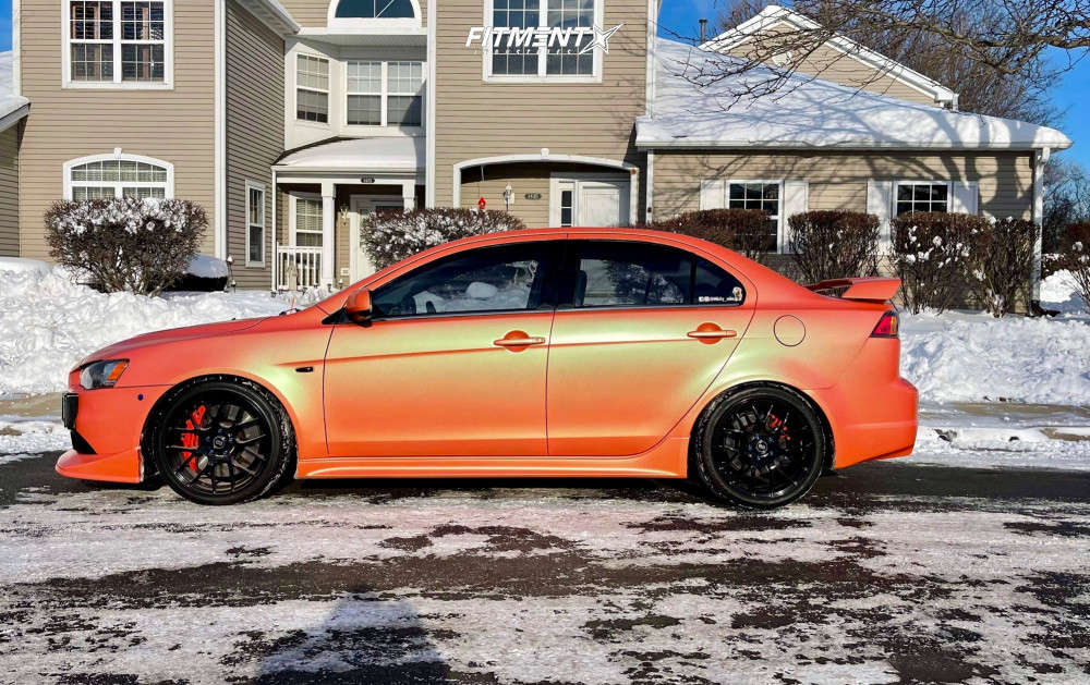 2009 Mitsubishi Lancer Ralliart with 18x8.5 Enkei Raijin and Firestone ...