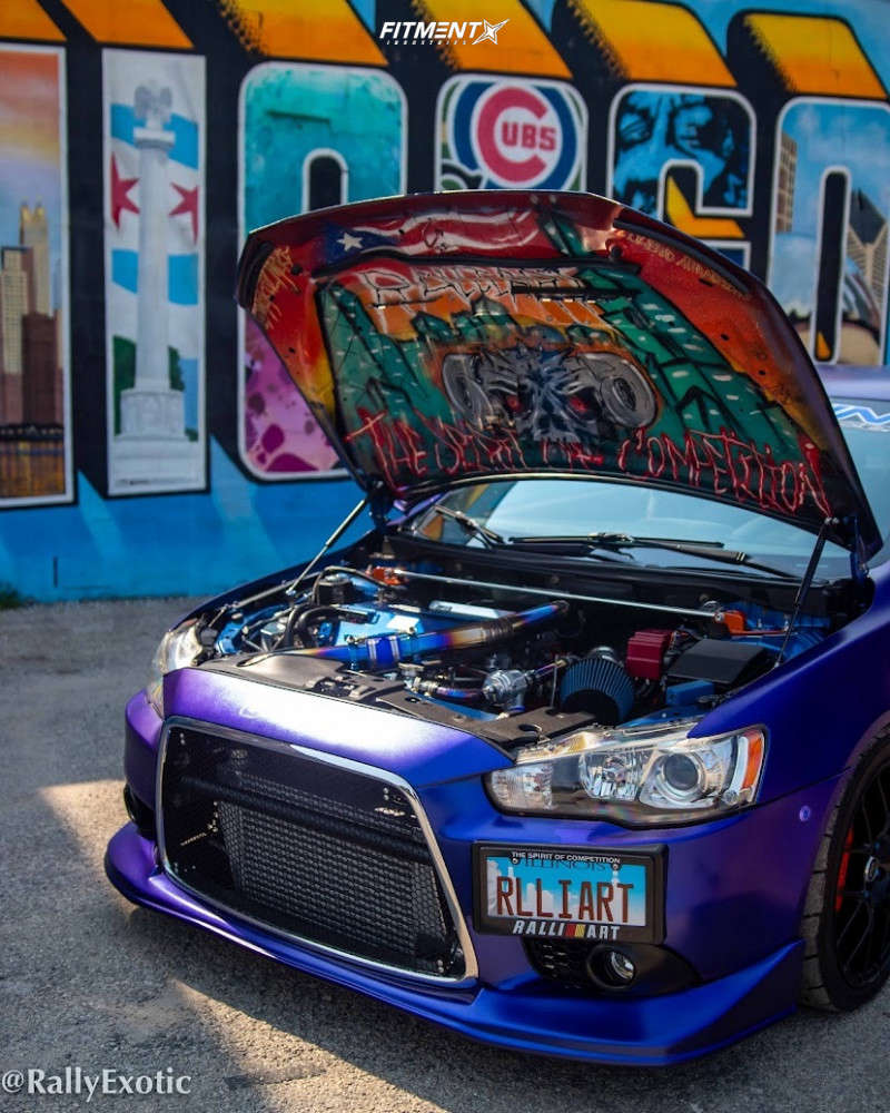 2009 Mitsubishi Lancer Ralliart with 18x8.5 Enkei Raijin and Firestone ...