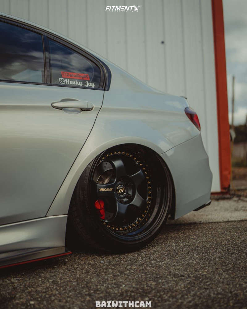 2015 BMW M3 Base with 19x11 Work Meister S1 3p and Michelin 275x35 on ...